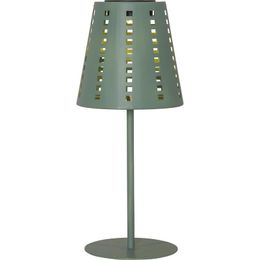 Parforce Traditional Hunting LED Solarleuchte &raquo;Solarlampe Sola&laquo; LED-Board 1 Stk. Warmwei&szlig; Solar-Tischlampe, dekoratives Ausstanzungsmuster, D&auml;mmerungssensor gr&uuml;n 1, &Oslash; 15cm H: 35cm