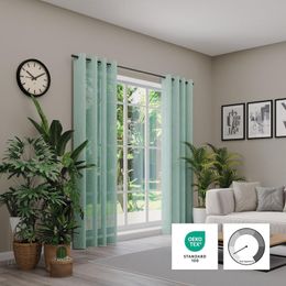 Neutex for you! Vorhang &raquo;Libre-ECO&laquo; &Ouml;sen 1 Stk. tlg. gr&uuml;n Jacquard, Polyester 245cm, &Ouml;sen, 142cm