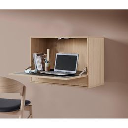 Schreibtisch &raquo;Mistral B&uuml;rotisch, Arbeitstisch, Tisch, Computertisch&laquo; mit LED Spot, B: 89 cm, Designm&ouml;belserie wei&szlig; B/H/T: 89cm x 61cm x 42cm