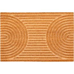 ANDIAMO Fu&szlig;matte &raquo;Kokos&laquo; rechteckig 17 mm H&ouml;he Schmutzfangmatte, verschiedene Designs, In- und Outdoor geeignet braun Kokos B : 40cm 1 Stk., 17mm, L: 60cm