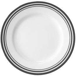 Fink Platzteller &raquo;Moments&laquo; &Oslash; 30 cm, Porzellan mit Streifen grau Porzellan Einheitsgr&ouml;&szlig;e