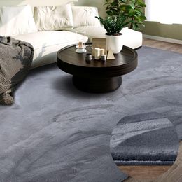 Villeroy & Boch Teppich &raquo;Leon&laquo; rechteckig 15 mm H&ouml;he Langflor, Shaggy, uni, flauschig weich, gl&auml;nzend, Kaninchenfell Haptik grau Polyester B : 200cm 1 Stk., 15mm, L: 
