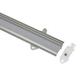 Gardinia Paneelwagen &raquo;mit Klettband und Rollen&laquo; Serie Fl&auml;chenvorhang-Technik Atlanta 3-l&auml;ufig silber Aluminium B/H/L: 60cm, 1 Stk.