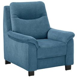 OTTO home Sessel &raquo;Boccaccio&laquo; mit Federkern, incl. Kopfteilverstellung blau Struktur weich (90% Polyester / 10% Polyamid);Luxus-Microfaser (100% 