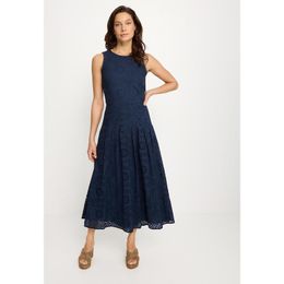 Buffalo Damen Spitzenkleid &raquo;in Maxil&auml;nge mit modischer Lochstickerei&laquo; Ohne Taschen elegantes Sommerkleid, Maxikleid mit Stickerei, A-Linie, festlich 