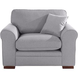 Home Affaire Sessel &raquo;Broughton&laquo; weiche Polsterung, passend zur Serie "Broughton", in 3 Bezugsarten silber 100% Polyester Struktur fein, B/H/T: 128cm x