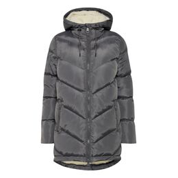 oxmo Damen Schneejacke "Steppmantel OXNaara", grau, Gr. S, Obermaterial: 100% Polyester PES., M&auml;ntel