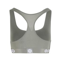 PSD Damen Sport-BH "PSD SPORTS BRA BASIC SAGE", Gr. XL, gr&uuml;n, 47% Baumwolle, 47% Modal, 6% Elasthan, BHs