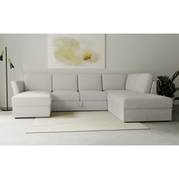 OTTO home Wohnlandschaft &raquo;Lavars Schlafsofa&laquo; mit Bettfunktion und Stauraum, in zwei verschiedenen Bezugsqualit&auml;ten braun 53% strukturiertes Polyester,