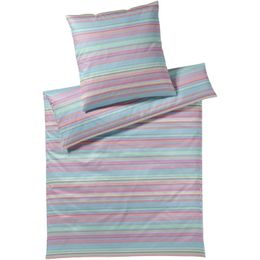 Elegante Bettw&auml;sche &raquo;Facet&laquo; 2 Stk. angenehmes Hautgef&uuml;hl pink Mako-Batist, Obermaterial: 100% Baumwolle B/L: 135cm x 200cm, 1 Stk., 1 Stk., Mako-Batist, B/L: 