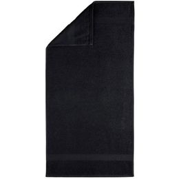 Egeria Handt&uuml;cher &raquo;Diamant&laquo; Uni Programm mit schmaler Bord&uuml;re, 100 % Baumwolle schwarz Frotteevelours, Obermaterial: 100% Baumwolle B/L: 50cmx100cm, 2 Stk., 