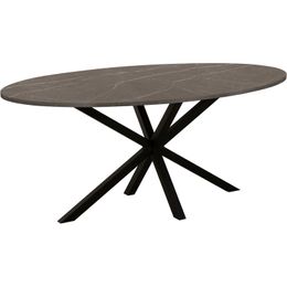 OMG Design Esstisch &raquo;Kent&laquo; 1 Stk. tlg. Hochwertige Melamin-Tischplatte mit Metallgestell grau B/H/T: 160cm x 77cm x 92cm