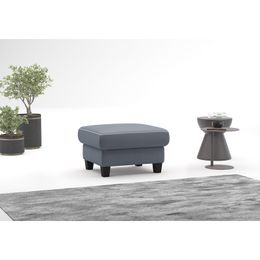 OTTO home Polsterhocker &raquo;Varese&laquo; Kreuznaht in beige blau B/H/T: 77cm x 49cm x 67cm, NaturLEDER ,mit Stauraum