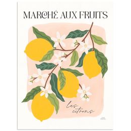 Artland Wandbild &raquo;Marche aux Fruits II&laquo; Pflanzenbilder 1 Stk. tlg. als Alubild, Leinwandbild, Poster, Wandaufkleber in verschied. Gr&ouml;&szlig;en gelb Alu Dibond B/H/T