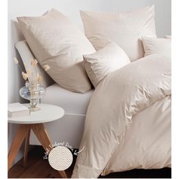 Janine Bettw&auml;sche &raquo;Interlock-Jersey59000 3&laquo; mit Reissverschluss beige Interlock-Jersey, Obermaterial: 100% Baumwolle B/L: 135cm x 200cm, 1 Stk., 1 Stk., 