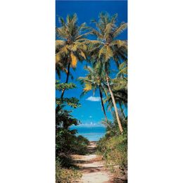 papermoon Fototapete &raquo;Beach Path - T&uuml;rtapete&laquo; matt bunt Vlies B/L: 0,9m x 2m