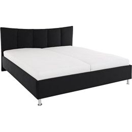 Westfalia Schlafkomfort Polsterbett schwarz Bezug Bett: Microfaser (100% Polyester);Bonnell-Federkernmatratze: Mischgewebe (51% Polyprophlen, 39% Polyester, 10% Baumwolle);
