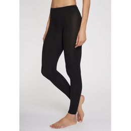 LAVANA basic Strickstrumpfleggings in schwarz | Gr.: 44-46