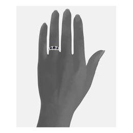 Diamant L'&eacute;ternel Ring aus 375 Wei&szlig;gold mit Diamant mit Saphir | Gr.: 55