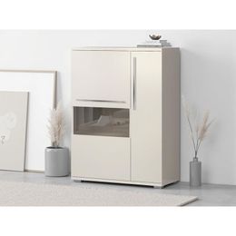 OTTO home Highboard &raquo;Piano Vitrine&laquo; (H/B/T): 123/90/40,2cm, UV lackiert, Soft-Close Funktion beige Holzwerkstoff B/H/T: 90cm x 123cm x 40,2cm, 2 Stk.