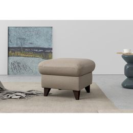 Sit & More sit&more Stauraumhocker &raquo;Mellum&laquo; mit Stauraum und wengefarbenen Holzf&uuml;&szlig;en braun 100% Polyester B/H/T: 58cm x 48cm x 58cm, Luxus-Microfaser Florence,