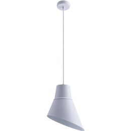 Paco Home Pendelleuchte &raquo;BODO&laquo; E27 H&auml;ngelampe Esszimmer Esstischlampe Industrial Textilkabel K&uuml;rzbar wei&szlig; 1