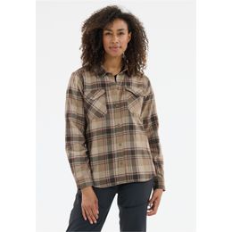 WHISTLER Damen Langarmbluse "Bargo", beige, Gr. 40, kariert, 60% Baumwolle, 40% Polyester, Blusen, in atmungsaktiver Qualit&auml;t
