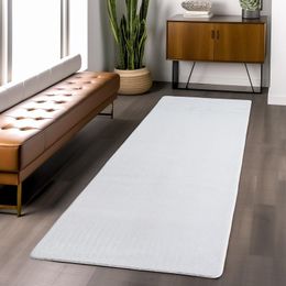 Ayyildiz Teppiche Teppich &raquo;JOY 1400, auch als L&auml;ufer und in Rund erh&auml;ltlich&laquo; rechteckig 11 mm H&ouml;he besonders weich, uni Kurzflor, Wohnzimmer, Kinderzimmer wei&szlig; 