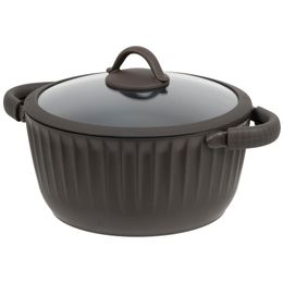 RESTO Kitchenware Bratentopf &raquo;Ascella, Schmortopf antihaftbeschichtet und sp&uuml;lmaschinenfest&laquo; 2 Stk. tlg. Aluminiumguss braun 4,6 l + &Oslash; 24cm + H&ouml;he 