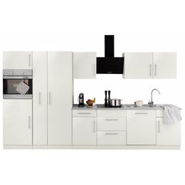 Wiho-K&uuml;chen wiho K&uuml;chen K&uuml;chenzeile &raquo;Cali&laquo; mit E-Ger&auml;ten, Breite 360 cm mit Metallgriffen wei&szlig; B/H/T: 360cm x 60cm