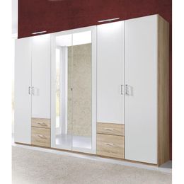 wimex Kleiderschrank &raquo;Freiburg&laquo; wei&szlig; B/H/T: 270cm x 210cm x 58cm, T&uuml;ren: 6 Stk.