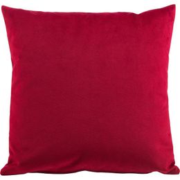 G&ouml;zze Dekokissen &raquo;Duval&laquo; mit Rei&szlig;verschluss, Kissenh&uuml;le ohne F&uuml;llung, 2 St&uuml;ck rot Polyester B/L: 40cm x 40cm, 2 Stk.