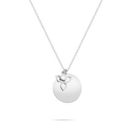 Tamaris Damen Kette mit Anh&auml;nger &raquo;Schmuck Geschenk Edelstahl Halskette Kreis/Bl&uuml;te&laquo; mit Zirkonia (synth.) silber Edelstahl, L: 45 B: 1,69mm