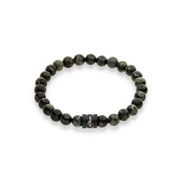 s.Oliver Herren s.Oliver Armband &raquo;Beads&laquo; mit Achat, Sodalith oder Jaspis gr&uuml;n 17cm, Materialmix