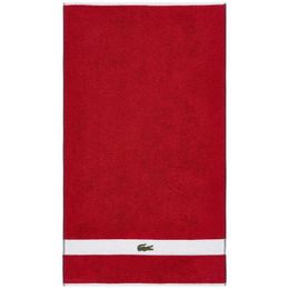 Lacoste Handtuch &raquo;LCASUAL&laquo; mit Label-Applikationen und Bord&uuml;re Frottier, Obermaterial: 100% Baumwolle B/L: 55cmx100cm, 1 Stk., Frottier