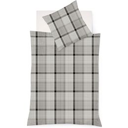 Fleuresse Bettw&auml;sche &raquo;Lech 4385&laquo; 2 Stk. Edelflanell, Baumwolle, in Gr. 135x200, 155x220, 200x200cm grau Flanell, Obermaterial: 100% Baumwolle B/L: 