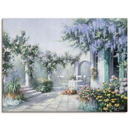 Artland Leinwandbild &raquo;Nat&uuml;rliche Magie&laquo; Garten 1 Stk. tlg. auf Holzrahmen gespannt wei&szlig; Leinwand B/H/T: 80cm x 60cm, Leinwandbild Garten Querformat, 1 Stk.