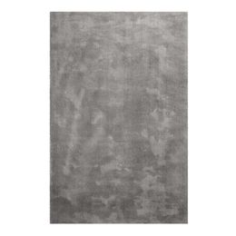 Teppich &raquo;Sienna&laquo; rechteckig 20 mm H&ouml;he Hochflor, Microfaser, uni, weich & kuschelig, Wohnzimmer, Schlafzimmer grau Polyester B : 70cm 1 Stk., 20mm, L:
