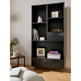 LeGer Home by Lena Gercke Highboard &raquo;Priya&laquo; aus MDF Holz, mit Metallf&uuml;&szlig;en- und Griffen, Breite 80 cm grau B/H/T: 80cm x 163,5cm x 35cm, 3 Stk., 