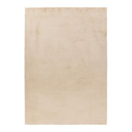 Kayoom Teppich &raquo;Surfacer 225&laquo; rechteckig 12 mm H&ouml;he weicher Kurzflor, Wohnzimmer beige Polyester B : 80cm 1 Stk., 12mm, L: 150cm