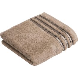 Vossen Handt&uuml;cher &raquo;Cult de Luxe&laquo; mit Glanzbord&uuml;re braun Webfrottier, Obermaterial: 100% Baumwolle B/L: 50cmx100cm, 2 Stk., Webfrottier
