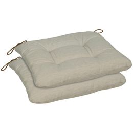 GO-DE Sitzkissen &raquo;Carina&laquo; 2er Set, 38x38 cm beige Polyester B/L: 38cm x 38cm, 2 Stk.