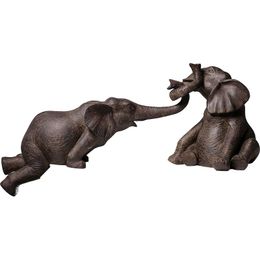 KARE Dekofigur &raquo;Deko Figur Elefant Zirkus (2/Set)&laquo; braun Polyresin B/H/T: 54cm x 21,5cm x 18cm