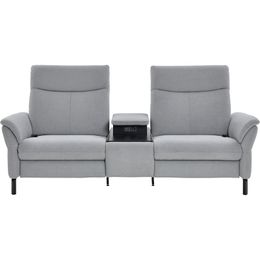Home Affaire 2-Sitzer &raquo;Sisto, inklusive 2x Relaxfunktion motorisch mit Herz-Waage-Beschlag&laquo; Zwischenelement mit Tisch, Steckdose & USB-Ladestation 