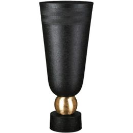 Casablanca by Gilde Tischvase &raquo;Vase konisch Nama schwarz&laquo; schwarz Aluminium B/H/T: 21cm x 47,5cm x 21cm &Oslash; 21cm