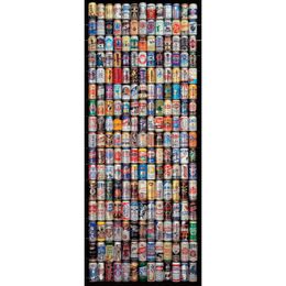 papermoon Fototapete &raquo;American Beer Cans - T&uuml;rtapete&laquo; matt bunt Vlies B/L: 0,9m x 2m