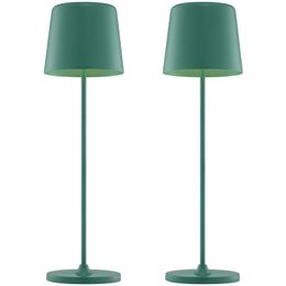 Brilliant LED Tischleuchte &raquo;Kaami - mobile LED Au&szlig;en Akku Tischlampe 2er-Set&laquo; LED-Modul 2 Stk. Warmwei&szlig; 310 lm, Touchdimmer, USB, Akku, Outdoor, Indoor, 