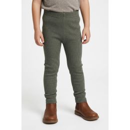 name it M&auml;dchen Leggings "NMNWAX WOOL RIB LEGGING NOOS", Gr. 92, gr&uuml;n, Strick, Obermaterial: 100% Wolle, unifarben, Hosen, aus reiner Merinowolle