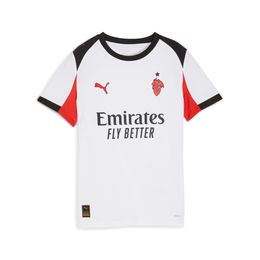 Puma Jungen Fu&szlig;balltrikot "ACM AWAY JERSEY REPLICA JR", wei&szlig;, Gr. 176, unifarben, Web, Obermaterial: 100% Polyester, Trikots, f&uuml;r Fu&szlig;ball, Kurzarm,