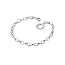 Engelsrufer Damen Charm-Armband &raquo;%RESET"&laquo; silber 19,5cm, Silber 925 (Sterlingsilber)